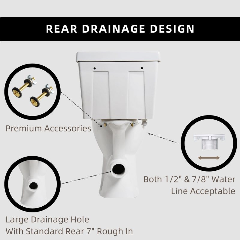 MaceratingFlo R19 19 Inch ADA-Compliant Rear-Flush Toilet