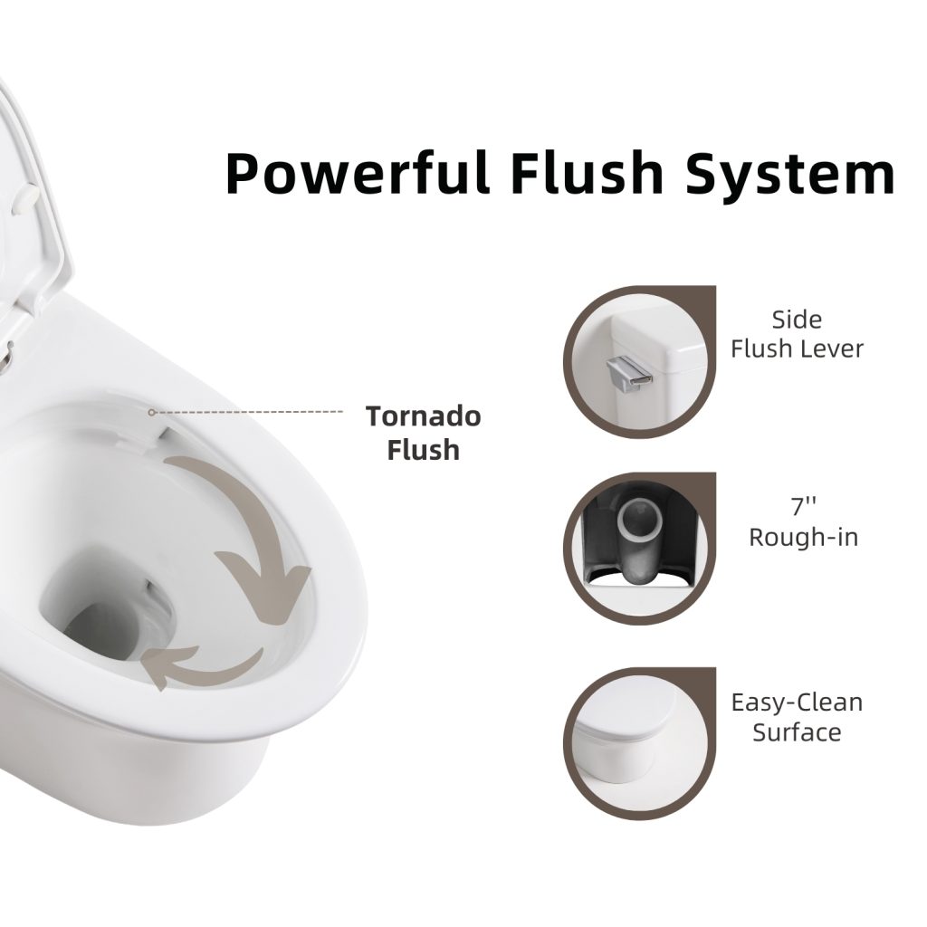 MaceratingFlo R5 Rear-Outlet Toilet Two-Piece Elongated Bowl