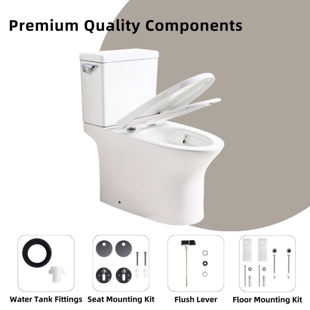 MaceratingFlo R5 Rear-Outlet Toilet Two-Piece Elongated Bowl