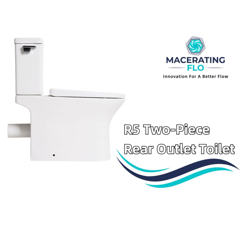 MaceratingFlo R5 Rear-Outlet Toilet Two-Piece Elongated Bowl
